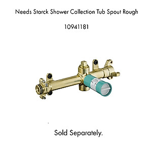 AXOR Tub Spout Trim 10" x 5" Luxury 9-inch Modern Tub Spout in chrome, 10942001