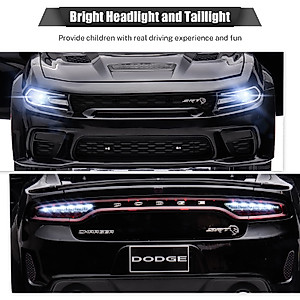 YOFE Electric Car for Kids,12V 7A Battery Powered Kids Electric Vehicle for Boys & Girls,Licensed Dodge Charger Ride on Toys with Remote Control,MP3,USB,Bluetooth,LED Light