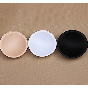 3 Pairs Round Bra Insert Breathable Sponge Bra Inserts Cup Push Up Sports Bra Pad Breast Enlargement Enhancer Shaper for Women Girls (White)