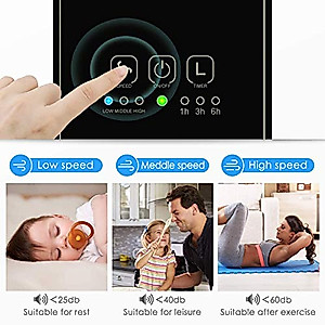 Portable Air Conditioner, Mini Evaporative Air Cooler, Personal Air Conditioner Misting Fan with 3 Wind Speeds Touch Screen Small Desktop Cooling Fan for Home, Bedroom, Office, Dorm, Car, Camping Tent