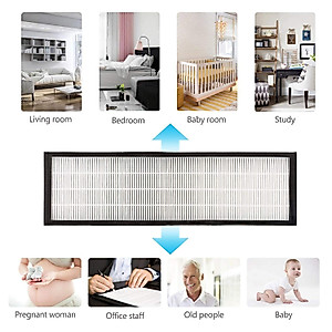 EZ SPARES Replacement for True HEPA Charcoal Air Purifier Filter Fit GermGuardian FLT5000 FLT5111 AC5000 Series Filter C Attachment(2pcs)