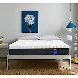 Coolvie Queen Size Mattress, 10 Inch Cooling Gel Memory Foam Mattress, Pocket Innerspring Hybrid Mattress for Motion Isolation & Pressure Relidf, Mattress in a Box, 100 Night Trial