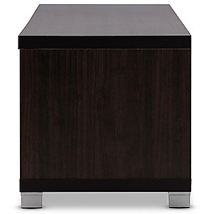 Baxton Studio Beasley 5-Shelf Wood TV Stand, Dark Brown (118-6481-HiT)