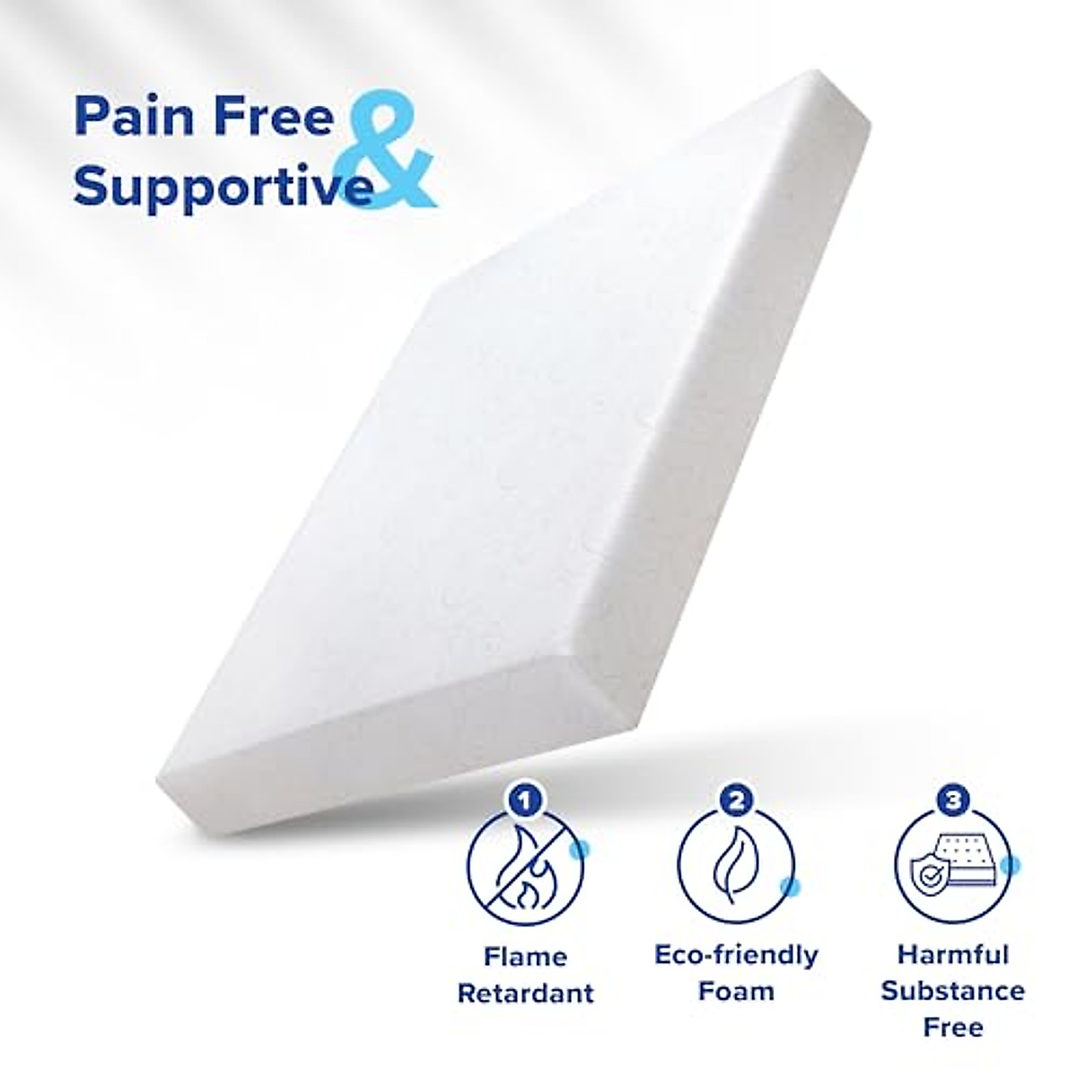 Olee Sleep King Mattress, 9 Inch Deluxe Gel Memory Foam Mattress, Gel Infused for Comfort and Pressure Relief, CertiPUR-US Certified, Bed-in-a-Box, Medium Firm, King Size