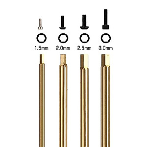 INJORA 4 PCs RC Hex Screw Driver Set, Allen Wrenches Sets 1.5mm 2.0mm 2.5mm 3.0mm Hexagon Head Screwdriver Wrenches, RC Car Repair Tool Kit for RC Model Car Boat Helicopter