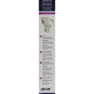 Drive Medical RTL12087 Bathroom Grab Bar for Toilets, White