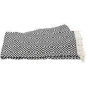 Turkish Throw Blanket for Couch - Cotton Blanket for Bed Cover - Large Farmhouse Blanket for Home Decor 75 X 90 Inches