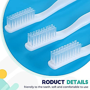 Yetene 400 Pack Individually Wrapped Disposable Toothbrush Hard Bristle Adult Manual Tooth Brush Travel Toothbrushes Single Use for Women Men Hotels Guest Rooms, White, 1.0 Count