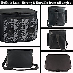 Beemojo Insulated Cooler Bag Bluetooth Speakers 24 cans 2 gallons Food Drinks | Rechargeable Battery Supports iOS & Android | Leakproof Foldable Travel Camping Hiking