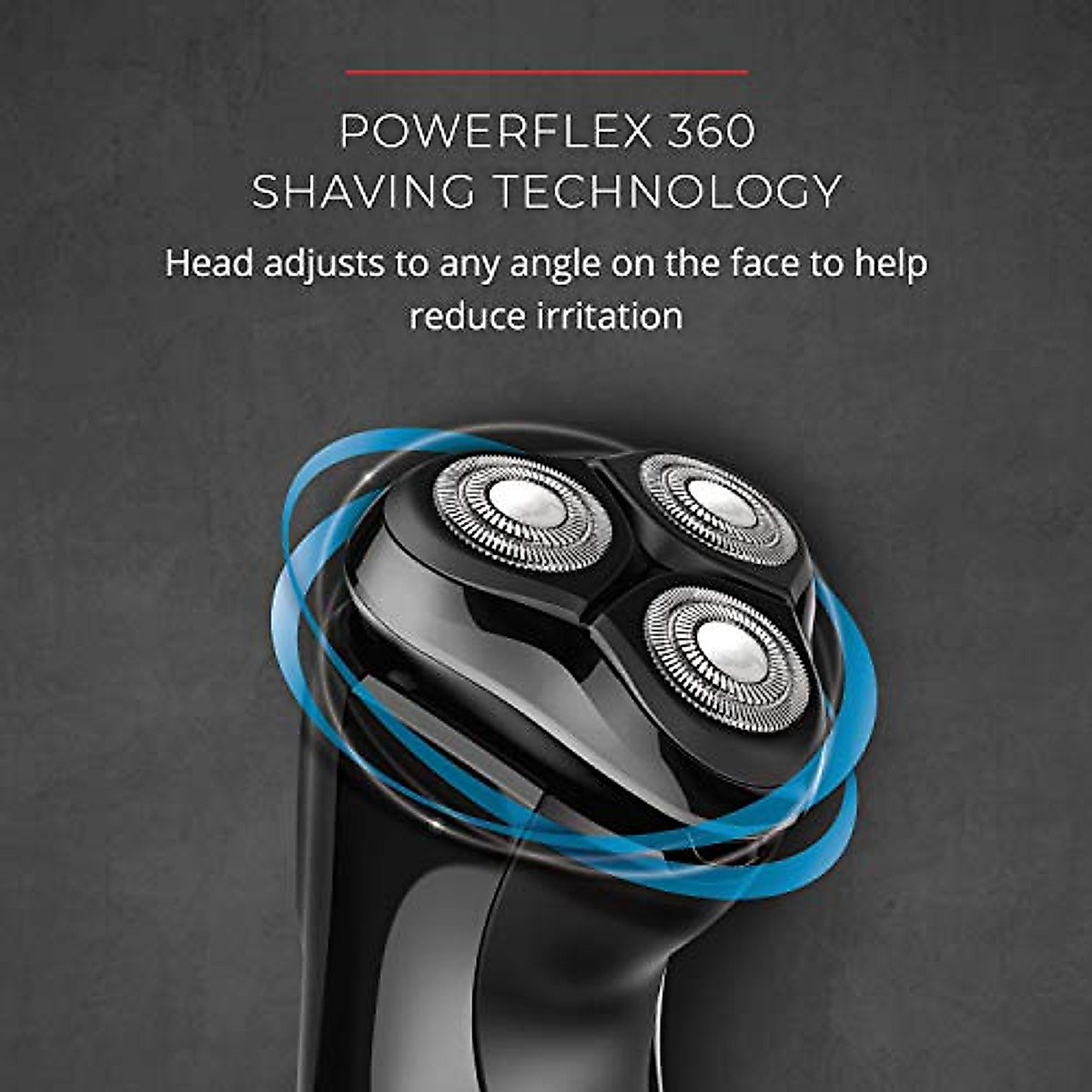 Remington PR1235 R3 Power Series Rotary Shaver, Men's Electric Razor, Electric Shaver, Black