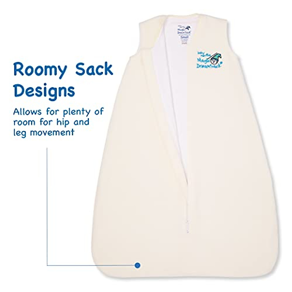 Baby Merlin's Magic Dream Sack - Microfleece Baby Wearable Blanket - Baby Merlin Sleep Sack - Cream - Baby Sleep Sack 6-12 Months