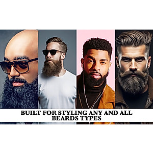 G.B.S 2 Sided Beard Comb - Pocket Sized Wooden Beard & Mustache Comb with Fine & Coarse Teeth - Perfect for Use with Beard Balms, Mustache Wax and Oils (Pack of 3)