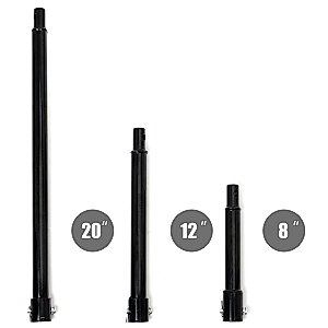 XtremepowerUS3 3 Pieces Auger Extension Drill Bits (8", 12", 20" Length) Extension Earth Ice Auger Extension Set Post Hole Digger Replacement Compatible to 3/4" Shaft
