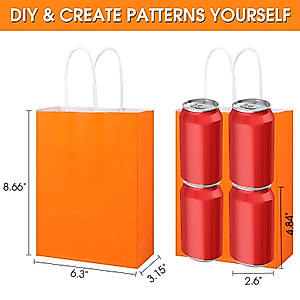 XPCARE 60 Pieces Gift Bags Bulk, 6 Colors Party Favor Bags with Handles, 6.3x3.15x8.66'' Small Rainbow Gift Bags for Kids Birthday, Baby Shower, Crafts, Wedding, Party Supplies…