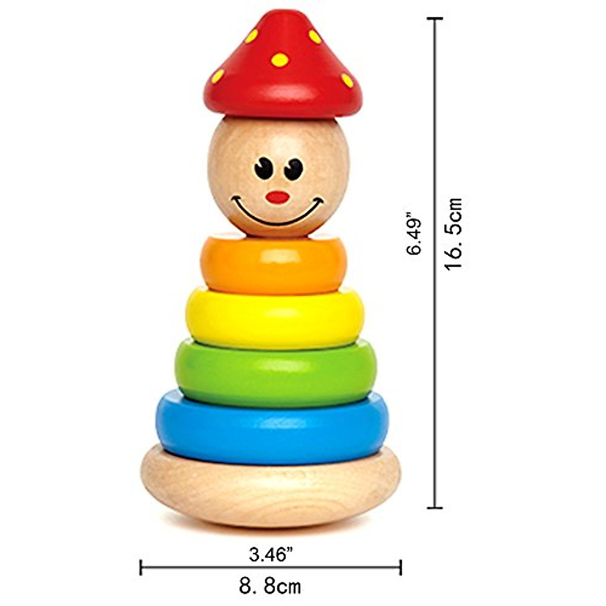 Award Winning Hape Clown Stacker Toddler Wooden Ring Toy