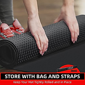 GymCope Large Exercise Mat for Home Workout,10'x6'/9'x6'/8'x6'/7'x5'/6'x4' (7mm) Extra Thick Workout Mat, High-Density Gym Mat for Cardio, Jump Rope, MMA, Weights (Shoe-Friendly)