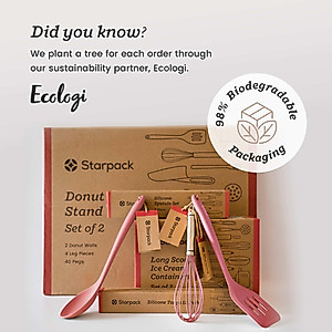 Starpack 'Winning Serve' XL Premium Silicone Serving Spoon (13.5") - Large Silicone Spoon for Cooking High Heat Resistant to 600°F - LFGB Grade Nonstick Mixing Spoons - Large Rubber Serving Spoons