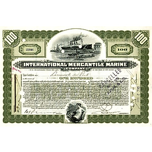 1917 SCARCE ORIGINAL TITANIC STOCK CERTIFICATE ENGRAVED IN 1902! HAND SIGNED Various Share Amounts EXTREMELY FINE