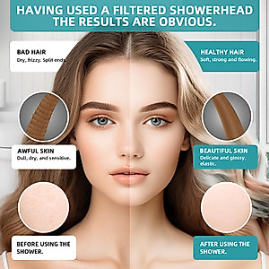 Cobbe High Pressure 9-Modes Filtered Shower Head - with 20 Stage Shower Filter for Hard Water, Removes Chlorine and Harmful Substances, Built-in Power Spray, Chrome