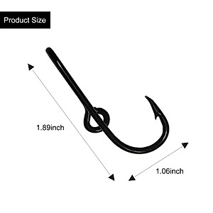 Black Hat Clip Hats Pins Fish Hook 3 PCS Hooks Custom Hook Set High Carbon Steel Made
