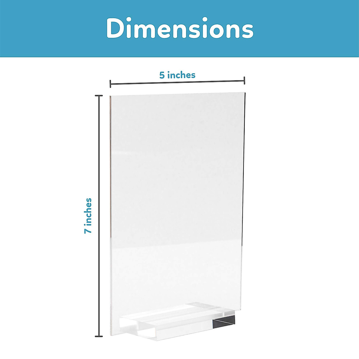 TUR Party Supplies (15 Set 5x7 Inch Clear Blank Acrylic Sheets | Wedding Signs and Decoration | Card and Gift Signs | Event Party Signs | Welcome Acrylic Signs- Holders NOT Included