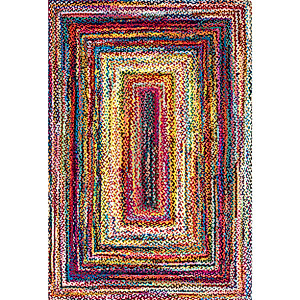 nuLOOM Tammara Bohemian Hand Braided Area Rug, 5x8, Multi