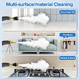 AUXCO 2500W Steam Cleaner, High Pressure Steamer for Cleaning, Portable Handheld Steam Cleaners for Home Use, Steamer for Car Detailing, Steam Cleaner for Upholstery, Kitchen, Bathroom, Grout and Tile