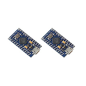 DEVMO 2PCS Pro Micro ATmega32U4 5V 16MHz Micro-USB Development Module Board with 2 Row pin Header Compatible ard-uino Leonardo Replace ATmega328 Pro Mini