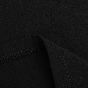 Dunacifa Dress Pants Women Women's High Elastic Waistband Wide Leg Palazzo Culotte Gaucho Capri Pants (S~5XL) Casual Black