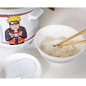 Naruto Shippuden Ichiraku Ramen Automatic Rice Cooker & Warmer | Food Steamer for White and Brown Rice, Quinoa | Anime Manga Gifts and Collectibles | Holds 24 Ounces
