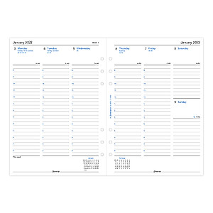 Filofax A5 Week on Two Pages English 2022 Diary