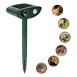 Redeo Solar Outdoor Cat Repellent Ultrasonic Animal Repeller Deer Deterrent Dog Repellent for Lawn&Garden Yard with Motion Sensor - Scare Birds Away (Green)