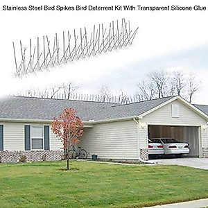 Cabilock Doves 10pcs Nails Metal Deterant Spinners Stainless Steel Pigeon for Pigeon and Other Small Birds 30cm