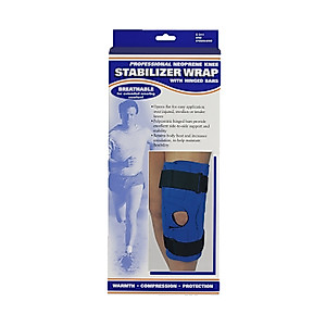 OTC Knee Stabilizer Wrap, Hinged Bars, Neoprene, Black, 4X-Large