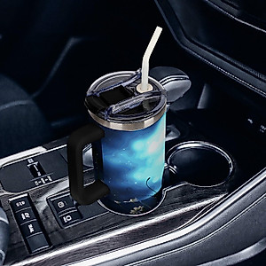 YTLKGFP 40 Oz Large Capacity Car Cup Butterfly Night Tumbler with Handle (Black) Straw Lid Insulated Stainless Steel Water Bottle Travel Mug Leak-proof Car Cup Keeps Cold Or Hot
