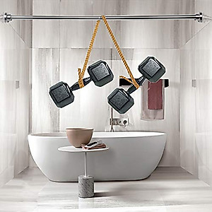Adjustable Bathroom Support Adhesive Shower Curtain Rod Holder - No Drill Shower Rod Holder-Large Clear Rod Holders for Wall Stick on drill free Rod Retainer 2 packs (Shower Curtain Rod Not Included)