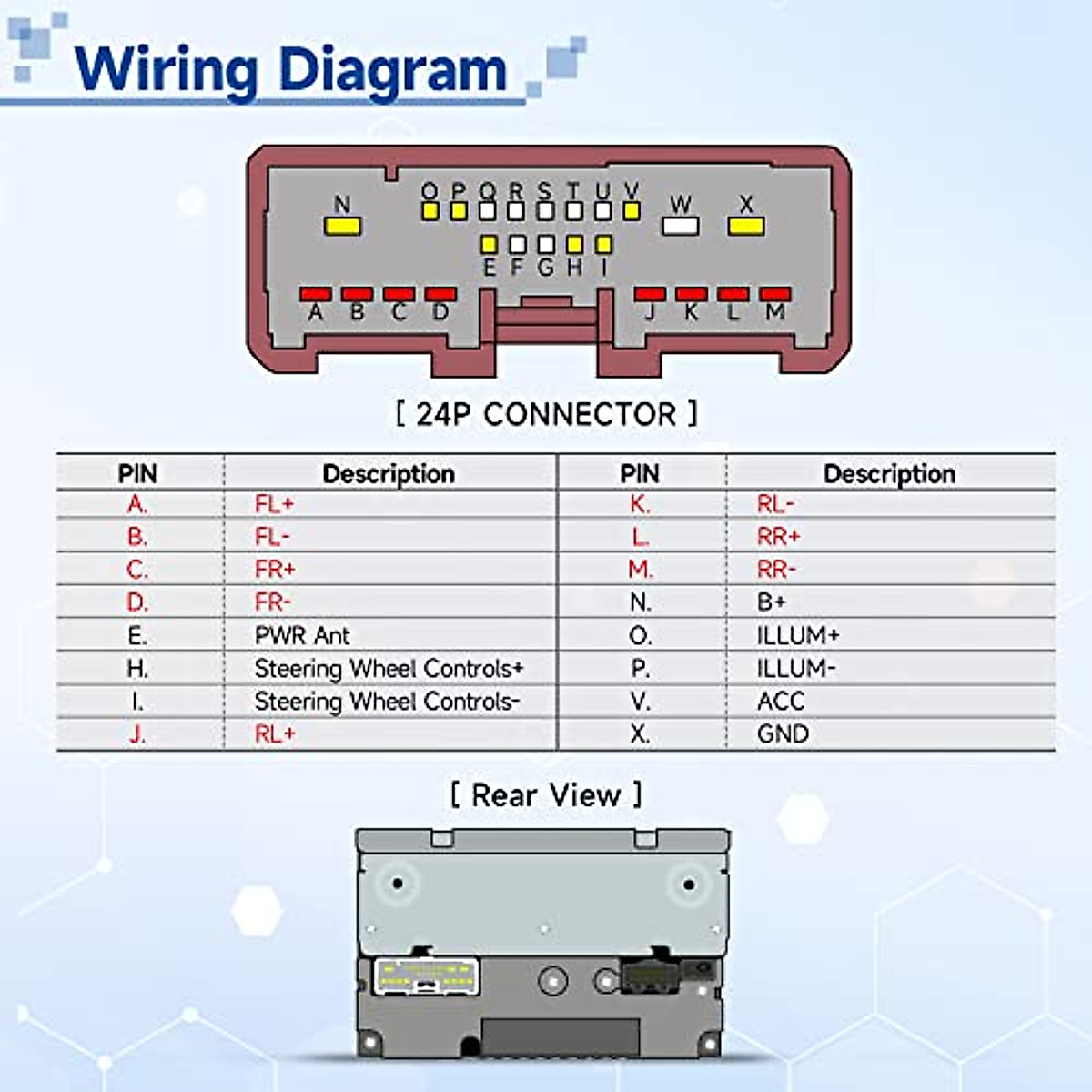 Bingfu Wiring Harness for Select 01-19 Mazda Fiat Vehicle Models Aftermarket Car Stereo Radio Wire Harnesses XC31