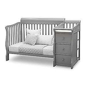 Delta Children Princeton Junction Convertible Crib N Changer, Grey