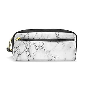WOZO Hipster Marble Stone Pen Pencil Case Makeup Cosmetic Pouch Case Travel Bag