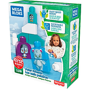 Mega Bloks Polar Friends Preschool Building Set, Plant-Based Blocks