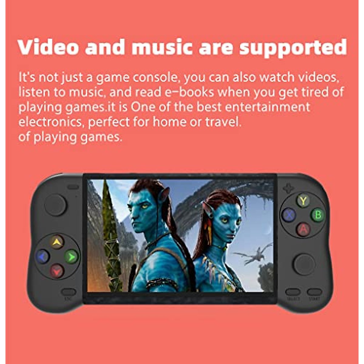 CZT New 5.1-inch Handle Appearance Video Handheld Game Console Portable Emulator Classic Arcade Retro Gaming Game Device System Built-in 12000 Games mp3 mp4 (Black)