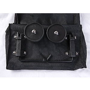 J&J Home Fashion Wheeled Shopping or Laundry Cart-Black