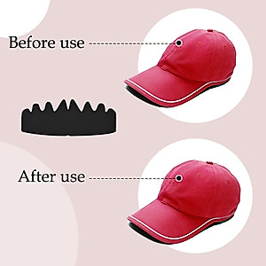 5 Pcs Black Baseball Caps Inserts Shapers Flexible Washable Reusable Hat Liner Cap Fitter Inserts Felt Hat Sweat Liner Hat Support Brim Hat Crown for Snapback Caps Fitted Caps Ball Sports Caps