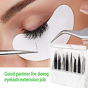 BUCICE Tweezer Holder Stand for Eyelash Extension Dust-proof Eyelash Curler Storage Rack 8 Hole Acrylic Display Stand Eyelash Extensions Supplies Rack for Salon and Home Use