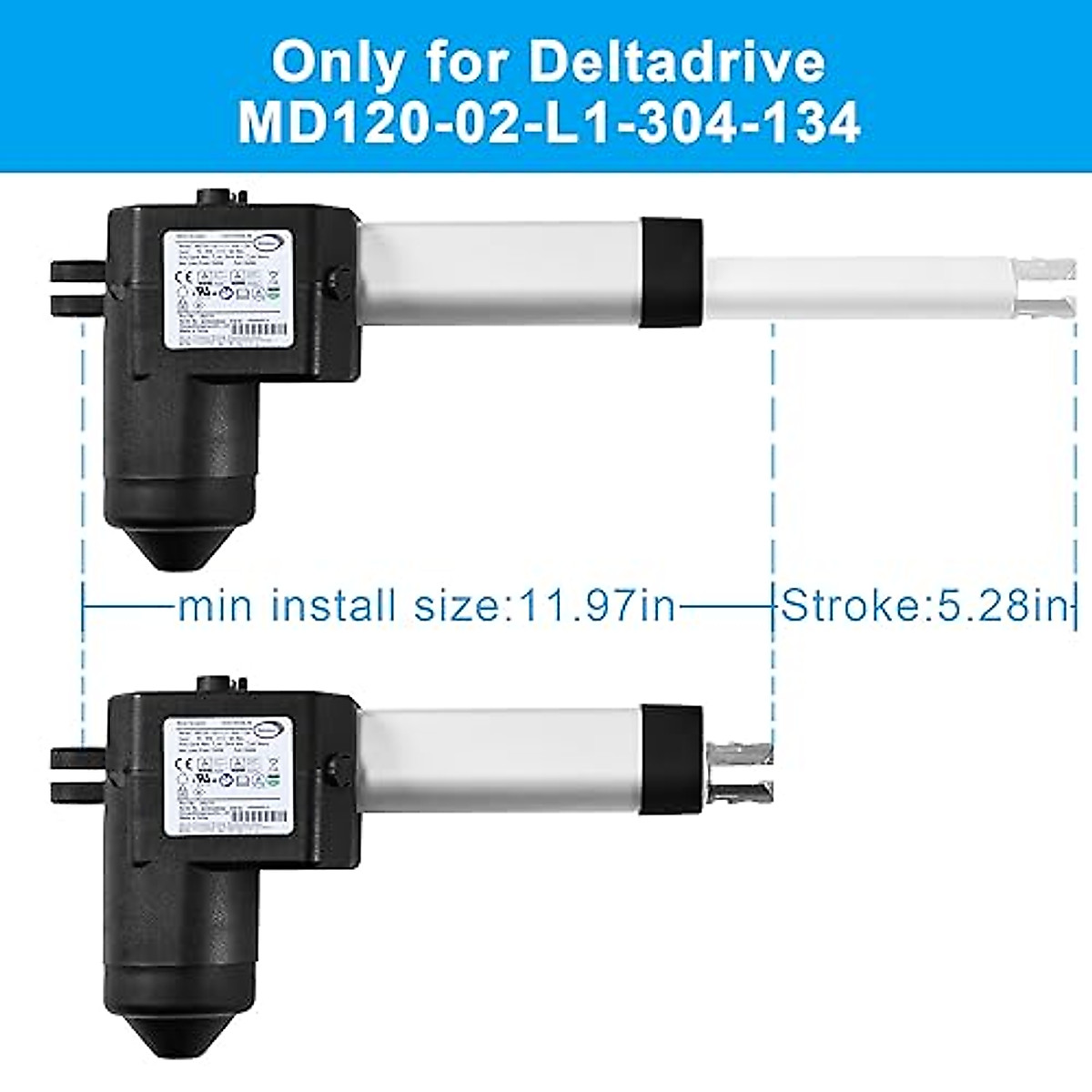 Fromann Limoss 450772 MD120-02-L1-304-134 for Power Recliner Lift Chairs Motor Actuator Replacement