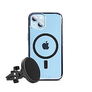 Mous MagSafe Vent Mount and iPhone 14 Case Clear Clarity 2.0