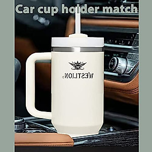 westlion 40 oz Tumbler with Handle, H2.0 FlowState Stainless Steel Vacuum Insulated Tumbler with Lid and Straw for Water, Iced Tea or Coffee, Smoothie and More (fog-a)