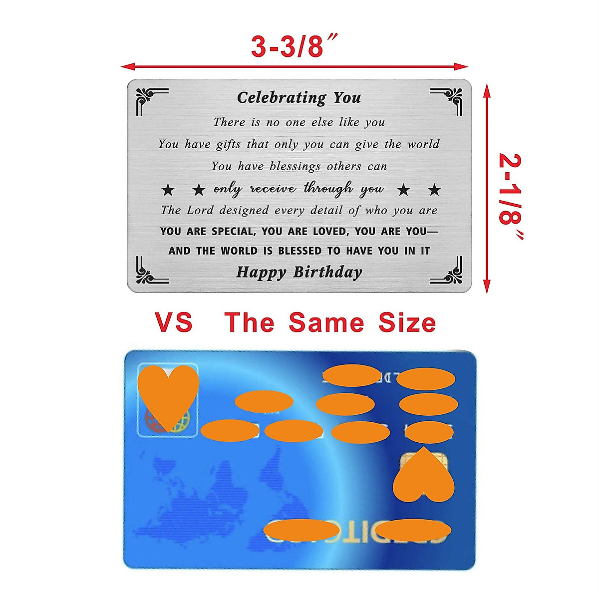 Personalized Religious Birthday Cards - Happy Birthday Card Gifts Unique for Women Men, Wallet Card Birthday Gifts for Him Her