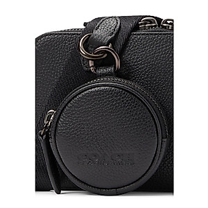 COACH Charter Slim Crossbody in Pebble Leather with Sculpted C Hardware Branding, Black