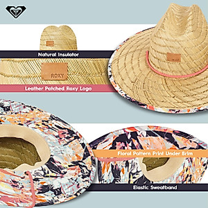 Roxy womens Tomboy Straw Sun Hat, Mood Indigo Trouble Double Exc, Medium-Large US